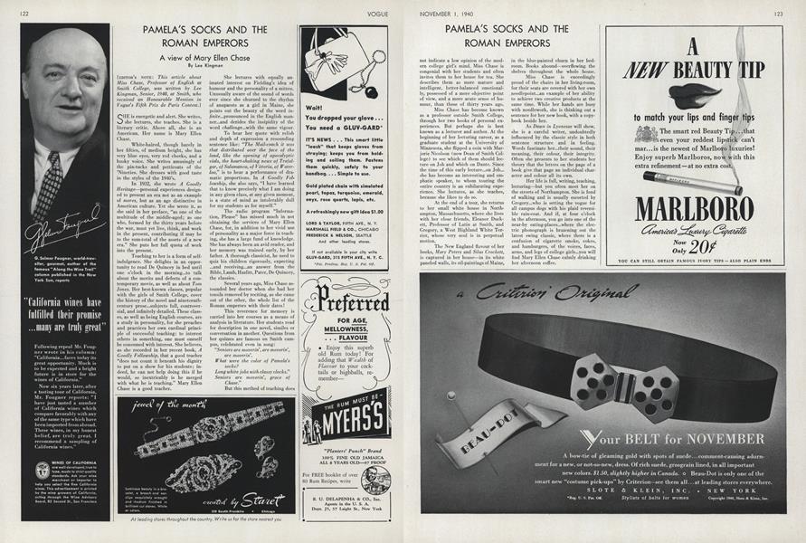 Pamela's Socks and the Roman Emperors | Vogue | November 1, 1940