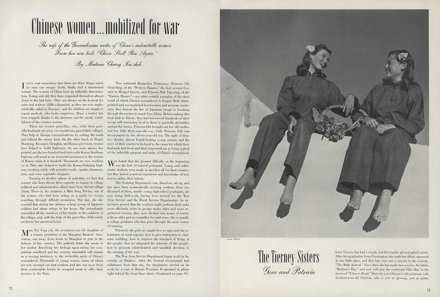 The Tierney Sisters: Gene and Patricia | Vogue | JANUARY 15, 1941
