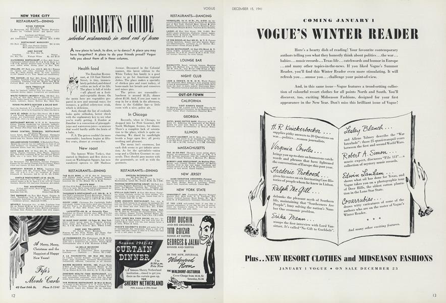 Health Food/New Roast... | Vogue | DECEMBER 15, 1941
