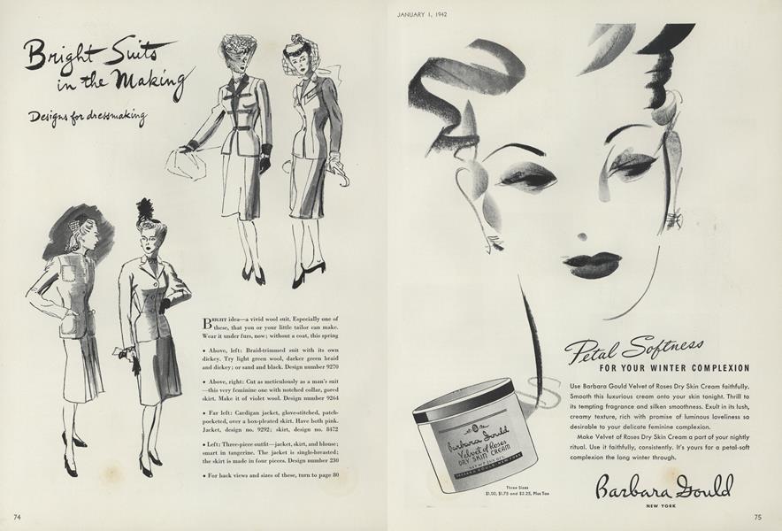 Bright Suits in the Making | Vogue | JANUARY 1, 1942