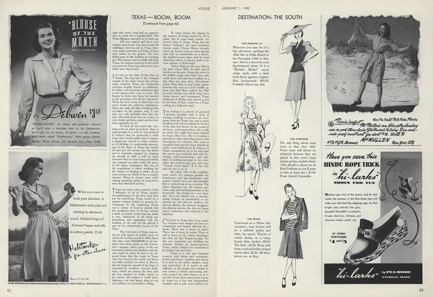Destination: The South | Vogue | JANUARY 1, 1942