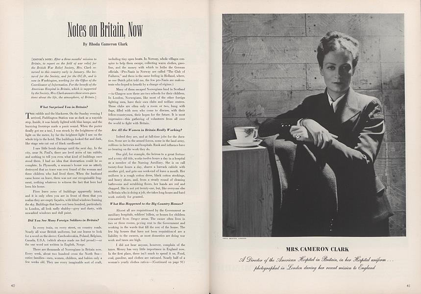 Notes on Britain, Now | Vogue | FEBRUARY 15, 1942