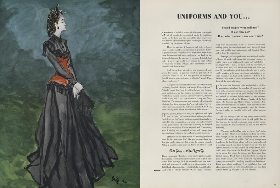 Uniforms and You | Vogue | MARCH 15, 1942