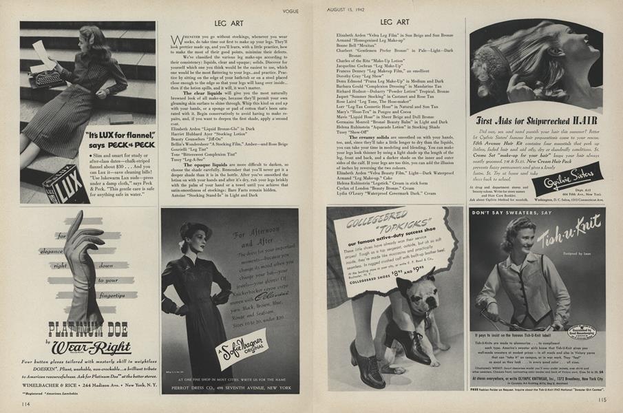 Leg Art | Vogue | August 15, 1942