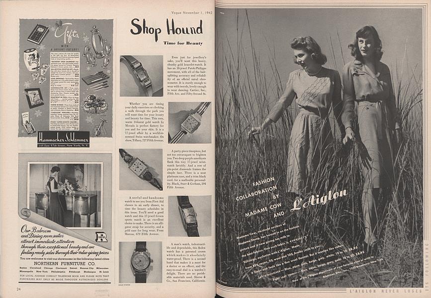 Time for Beauty | Vogue | NOVEMBER 1, 1942