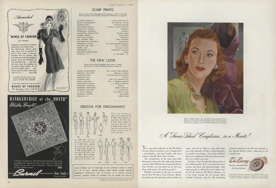 Details: 12-Month Dresses, 2-Climate Clothes | Vogue | JANUARY 1, 1943