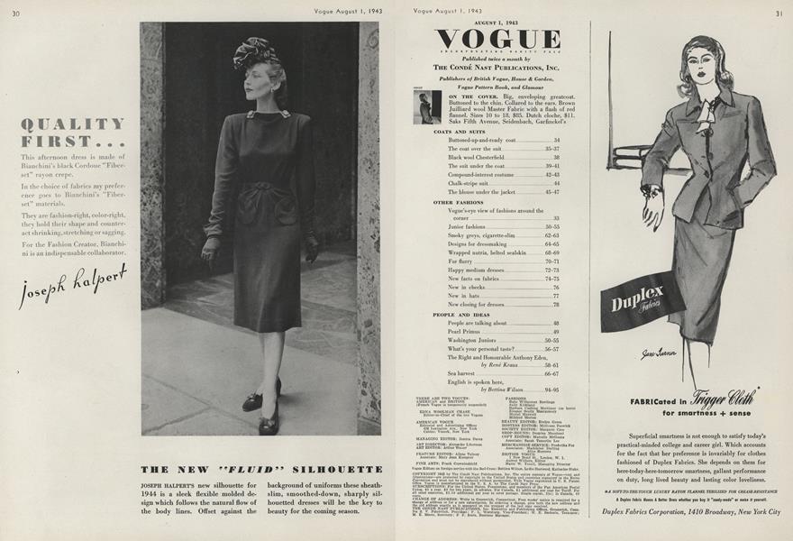 Masthead | Vogue | August 1, 1943