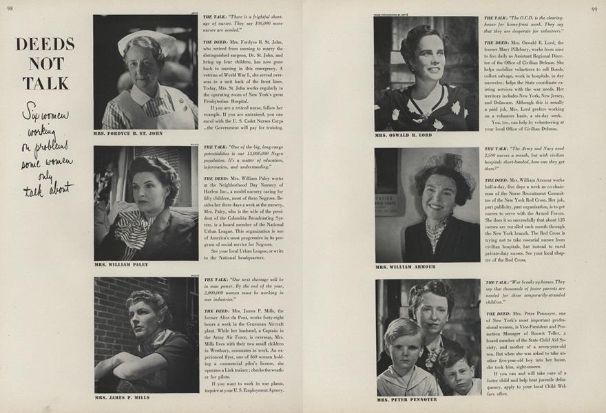 Deeds Not Talk | Vogue | September 1, 1943