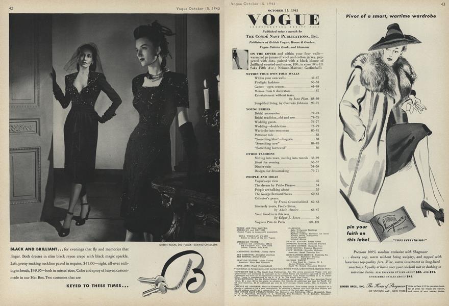 On the Cover | Vogue | OCTOBER 15, 1943
