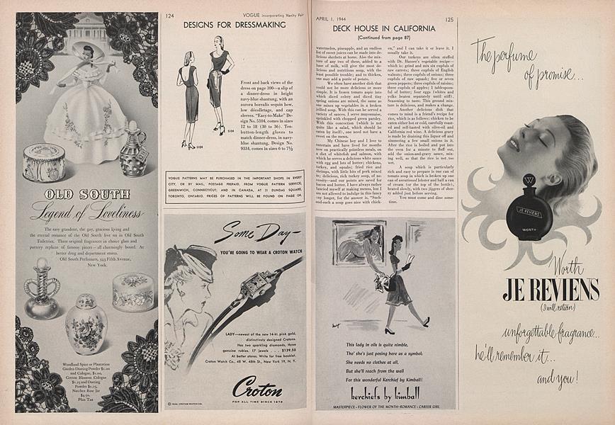 Pattern for Spring Evenings: Details | Vogue | April 1, 1944