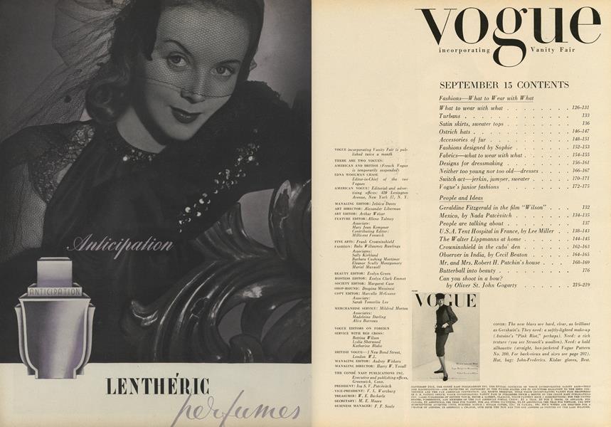 Cover Look | Vogue | September 15, 1944