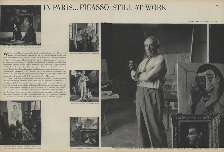 In Paris...Picasso Still at Work | Vogue | OCTOBER 15, 1944