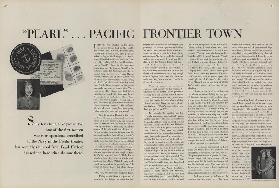"Pearl"...Pacific Frontier Town | Vogue | April 15, 1945