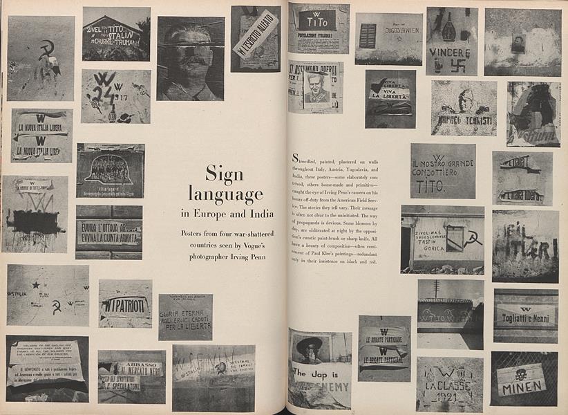 Sign Language in Europe and India | Vogue | March 15, 1946