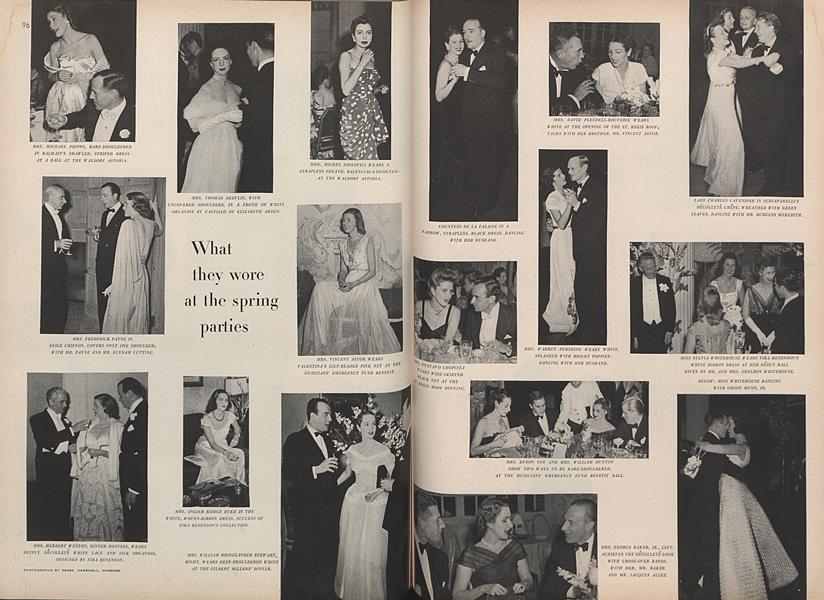 What they Wore at the Spring Parties | Vogue | July 1946