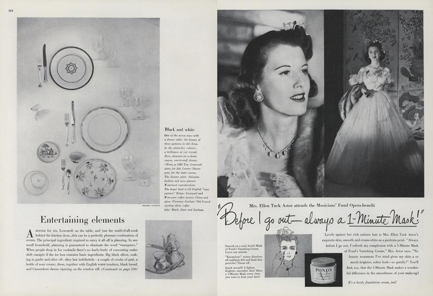 Entertaining Elements | Vogue | MARCH 15, 1947