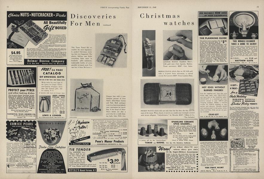 Christmas Watches | Vogue | NOVEMBER 15, 1948