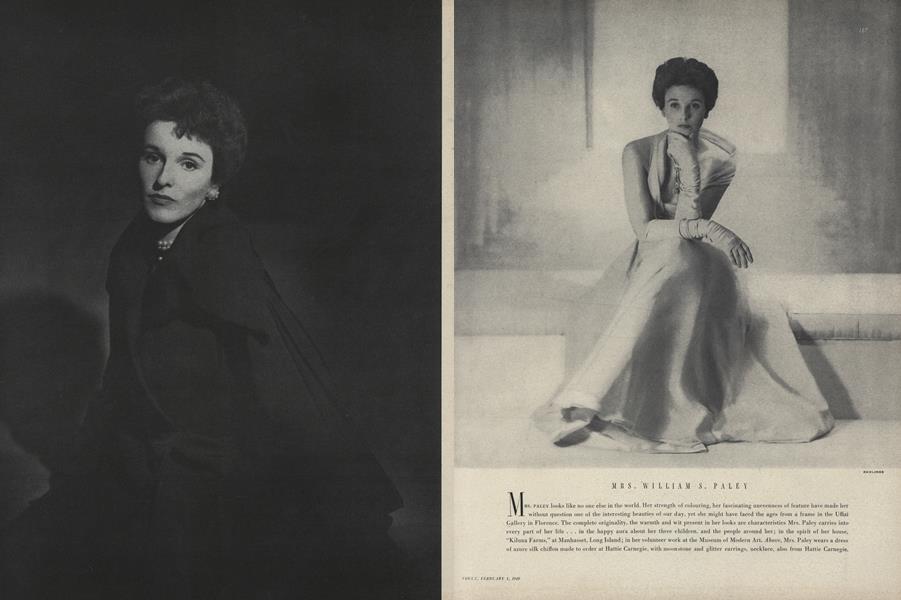 Mrs. William S. Paley | Vogue | FEBRUARY 1, 1949