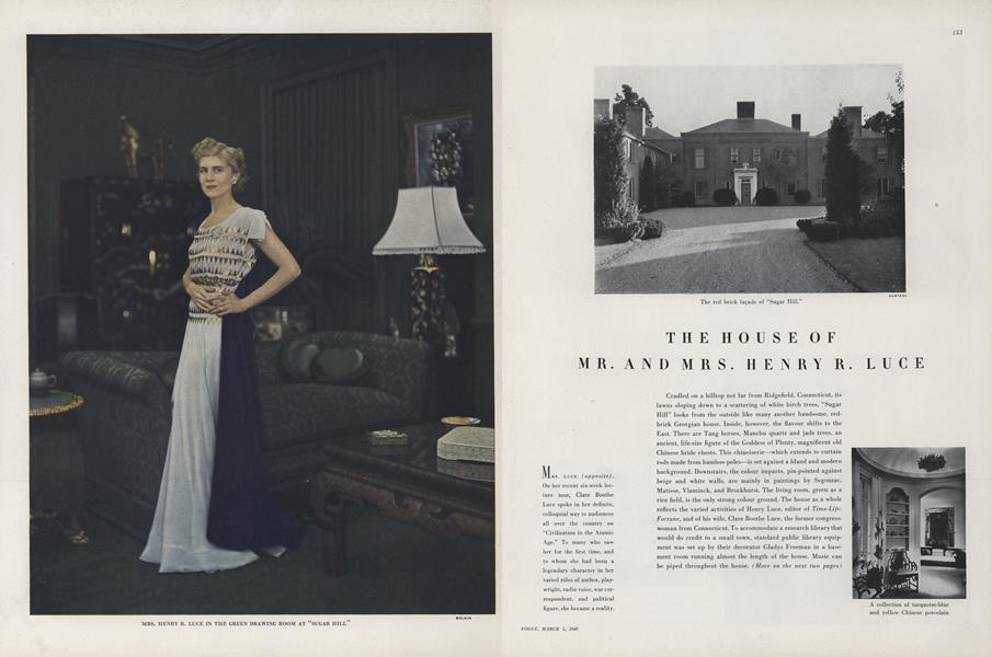 The House of Mr. and Mrs. Henry R. Luce | Vogue | MARCH 1, 1949