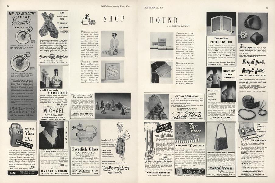 Surprise Package Vogue November 15 1949