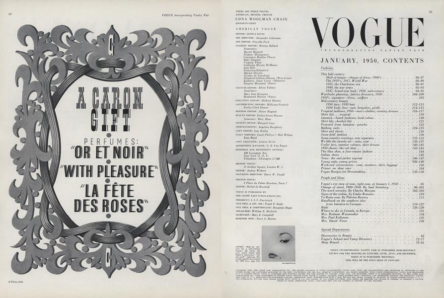 Table of Contents | Vogue | January 1950