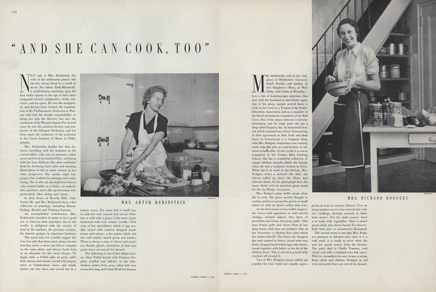 "And She Can Cook, Too" | Vogue | April 1, 1950