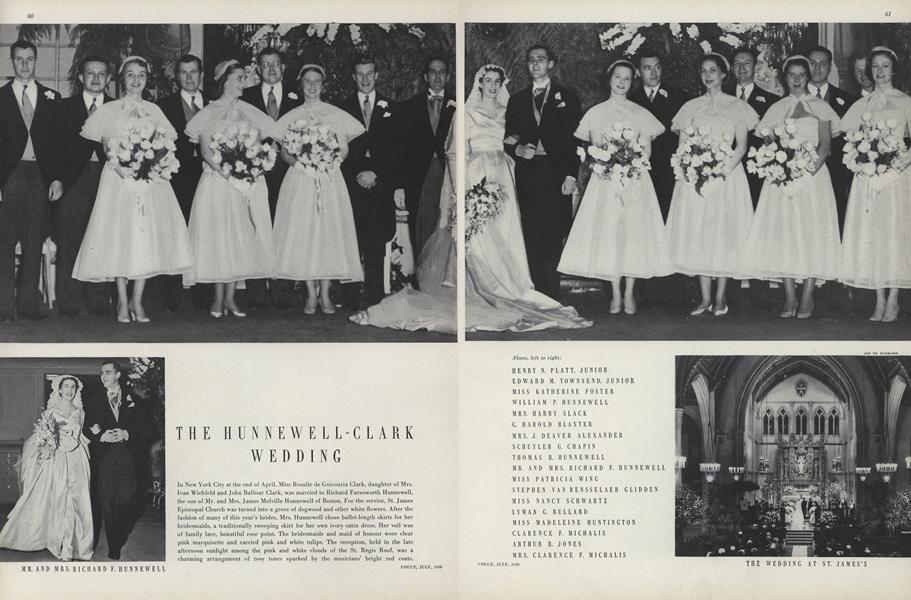 The Hunnewell-Clark Wedding | Vogue | July 1950