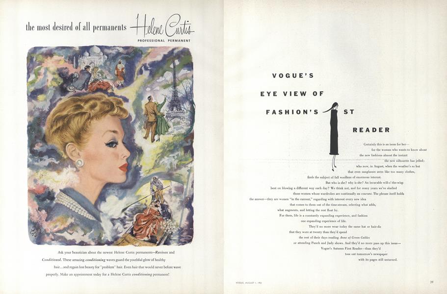 Fashion's 1st Reader | Vogue | AUGUST 1, 1952