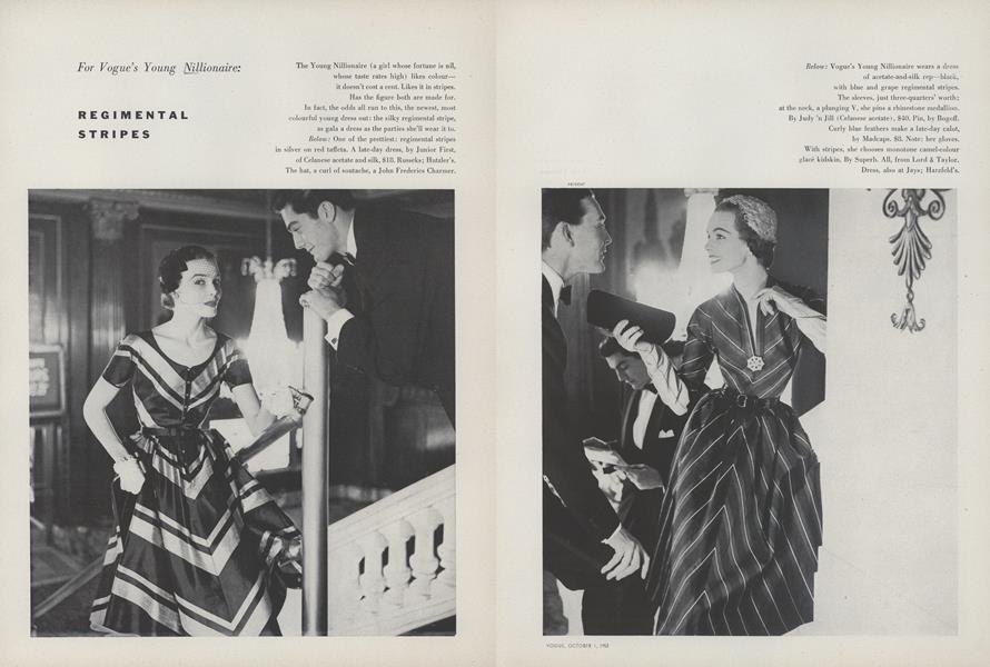 Regimental Stripes/A Closetful of Separates | Vogue | OCTOBER 1, 1952