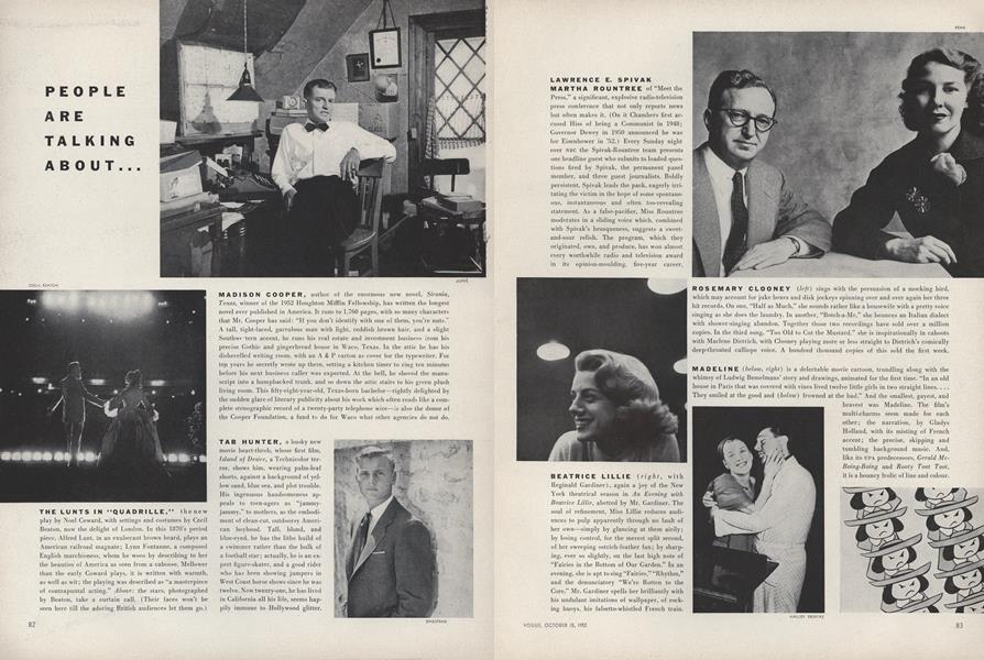 The Lunts in "Quadrille"/Madison Cooper... | Vogue | OCTOBER 15, 1952