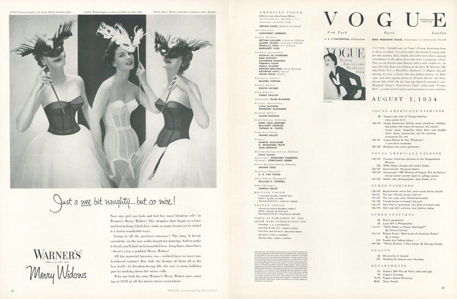 Table of Contents | Vogue | AUGUST 1, 1954