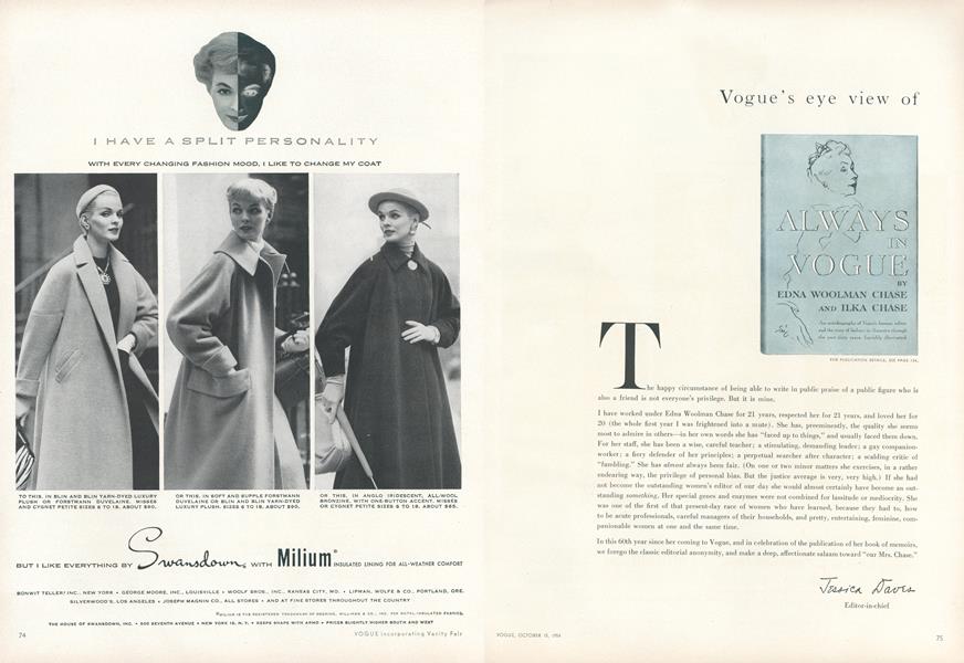 Vogue's Eye View of Always in Vogue by Edna Woolman Chase and Ilka ...