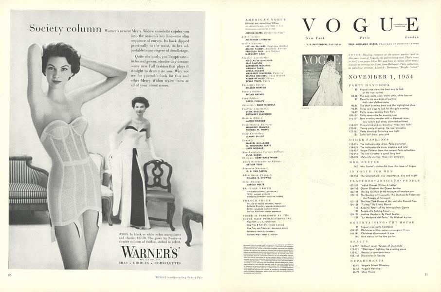 Cover Look | Vogue | NOVEMBER 1, 1954