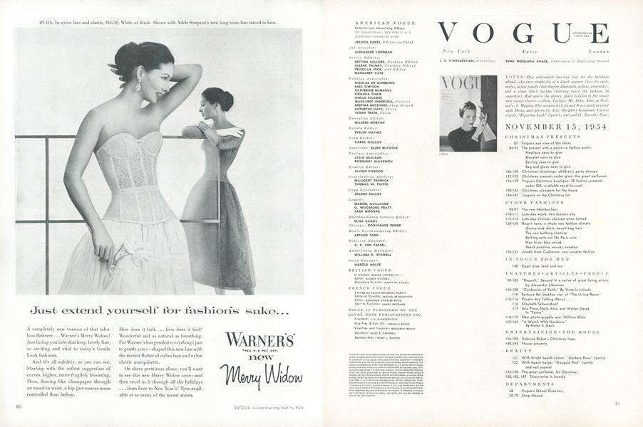 Cover Look | Vogue | NOVEMBER 15, 1954