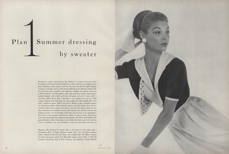 Plan 1: Summer Dressing by Sweater | Vogue | APRIL 15, 1955