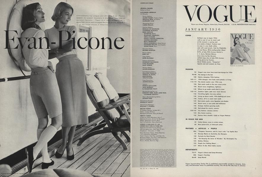 Table of Contents | Vogue | JANUARY 1956