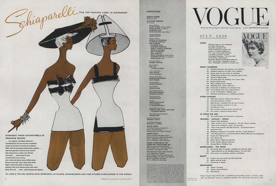 Table of Contents | Vogue | JULY 1956