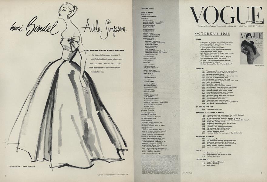 Table of Contents | Vogue | OCTOBER 1, 1956