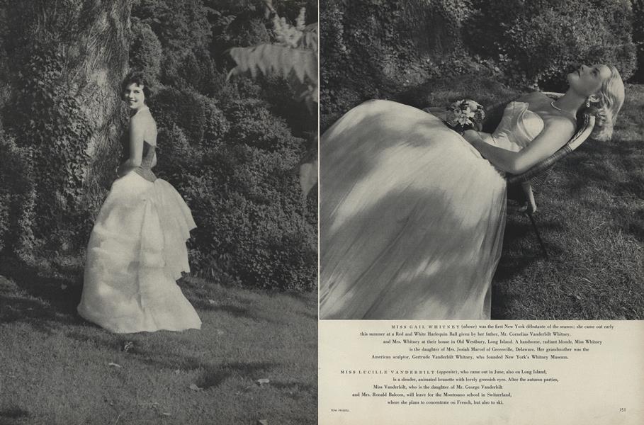 Miss Lucille Vanderbilt; Miss Gail Whitney | Vogue | OCTOBER 1, 1956