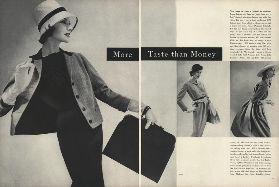 More Taste than Money | Vogue | FEBRUARY 15, 1957