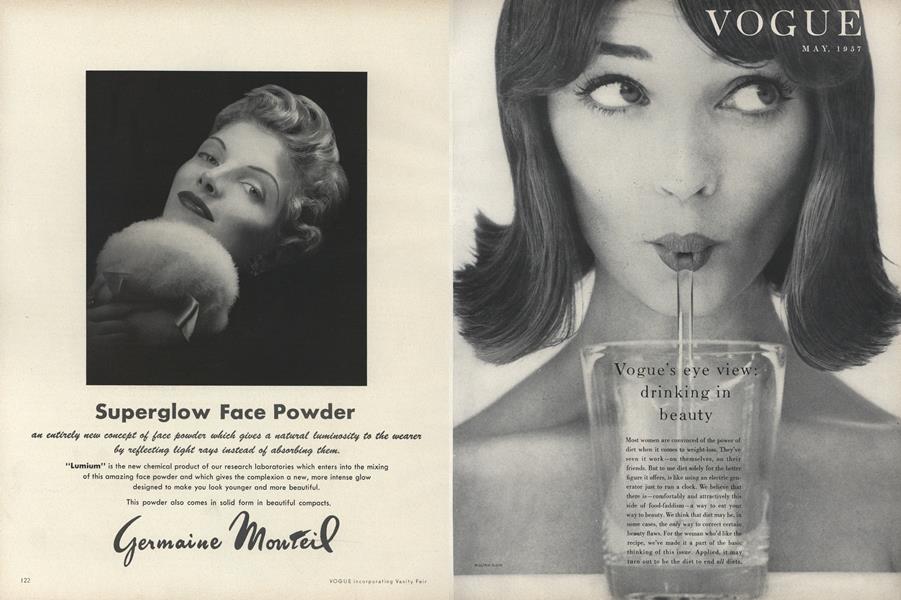 Vogue's Eye View: Drinking in Beauty | Vogue | MAY 1957