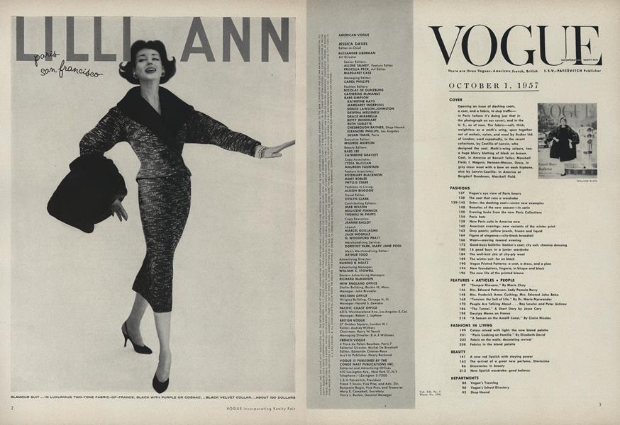 Masthead | Vogue | OCTOBER 1, 1957