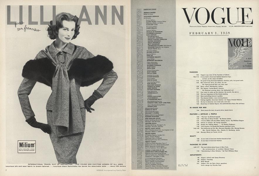 Cover Look | Vogue | FEBRUARY 1, 1958