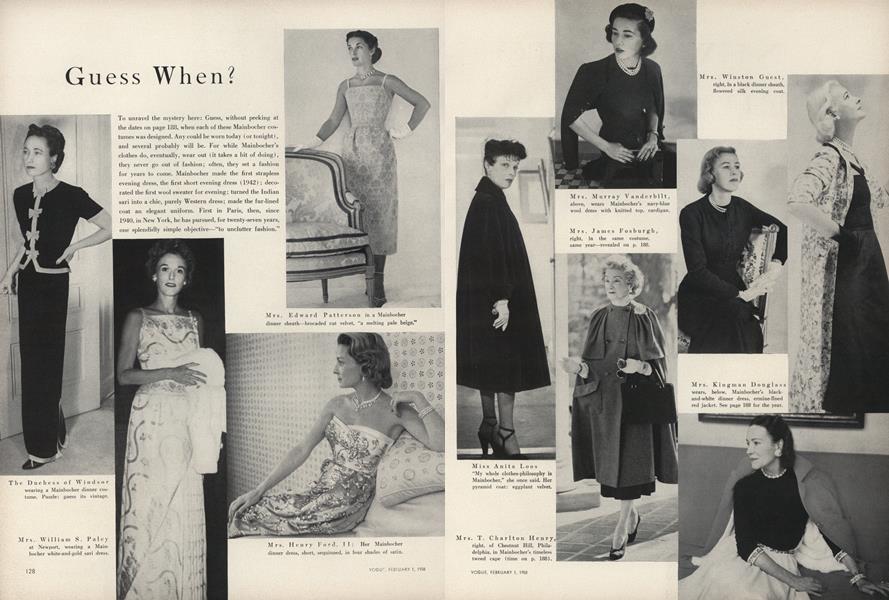Guess When? | Vogue | FEBRUARY 1, 1958