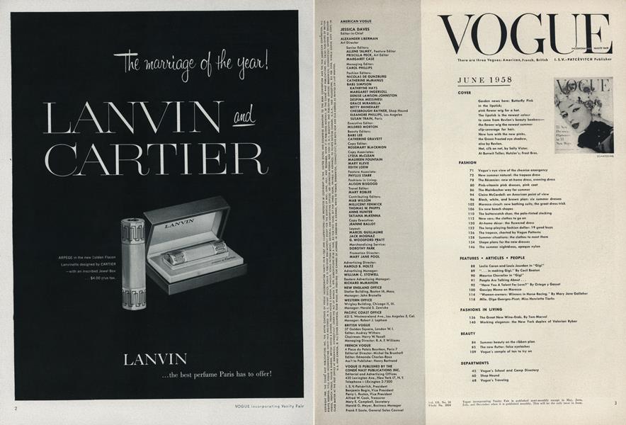 Masthead | Vogue | JUNE 1958