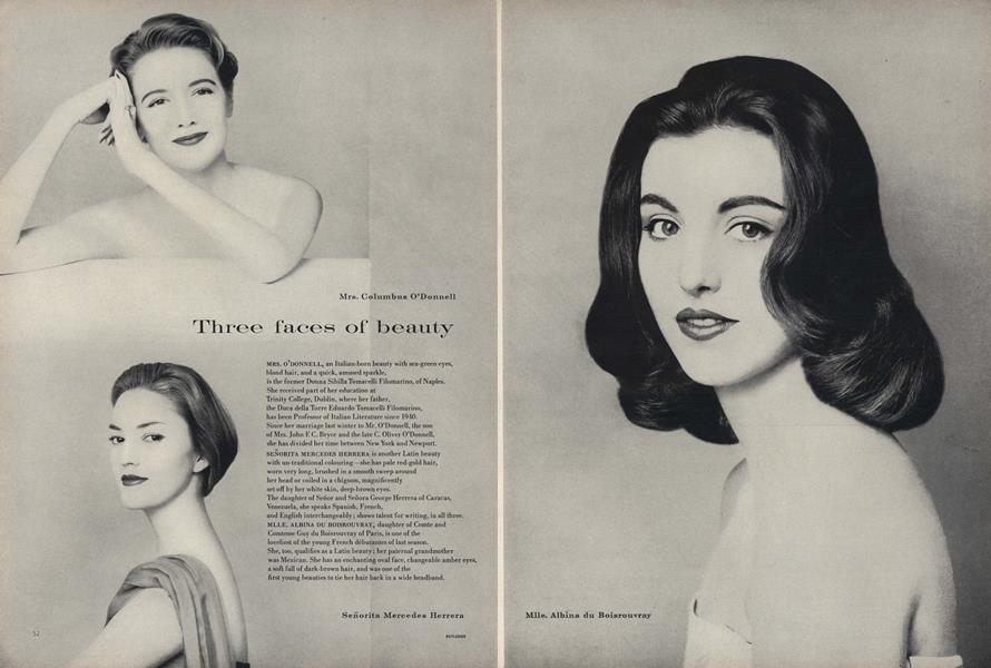 Three Faces of Beauty | Vogue | JULY 1958