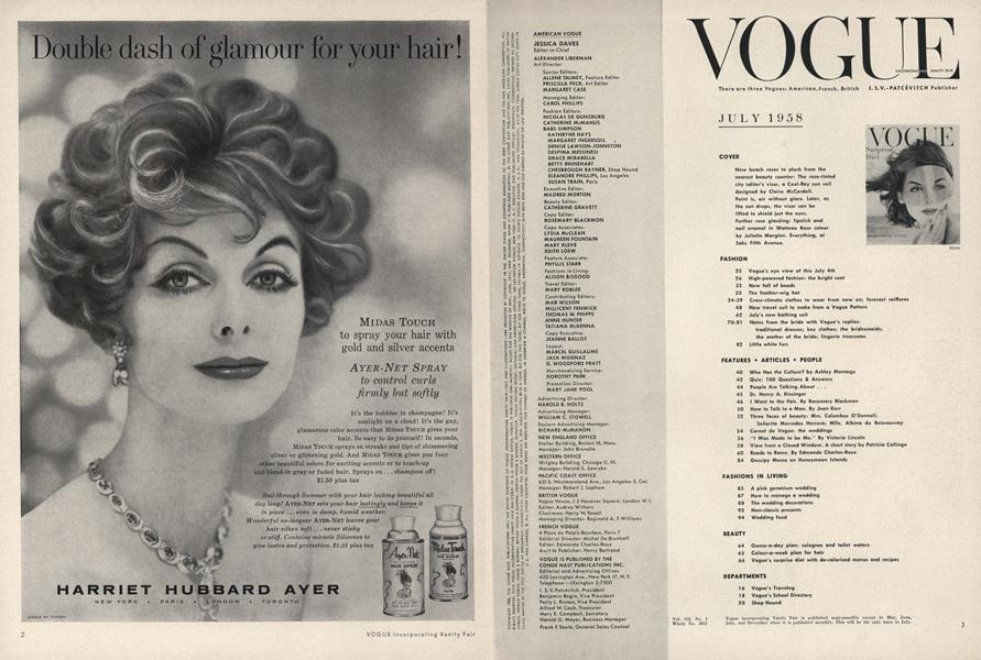 Cover Look | Vogue | JULY 1958