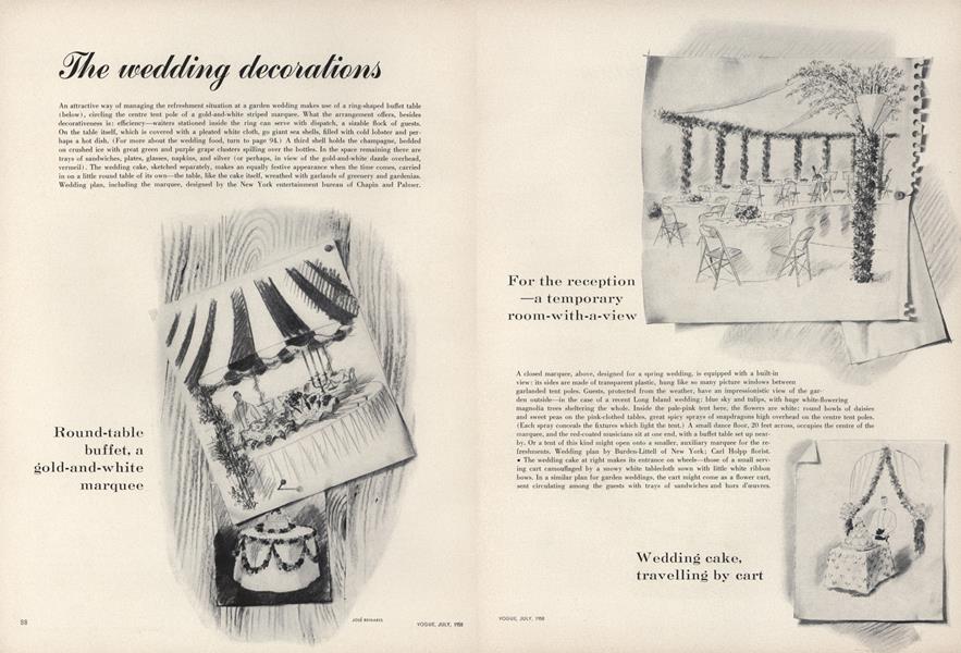 The Wedding Decorations | Vogue | JULY 1958