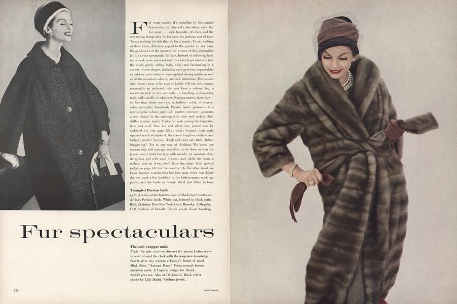 Fur spectaculars | Vogue | OCTOBER 1, 1958