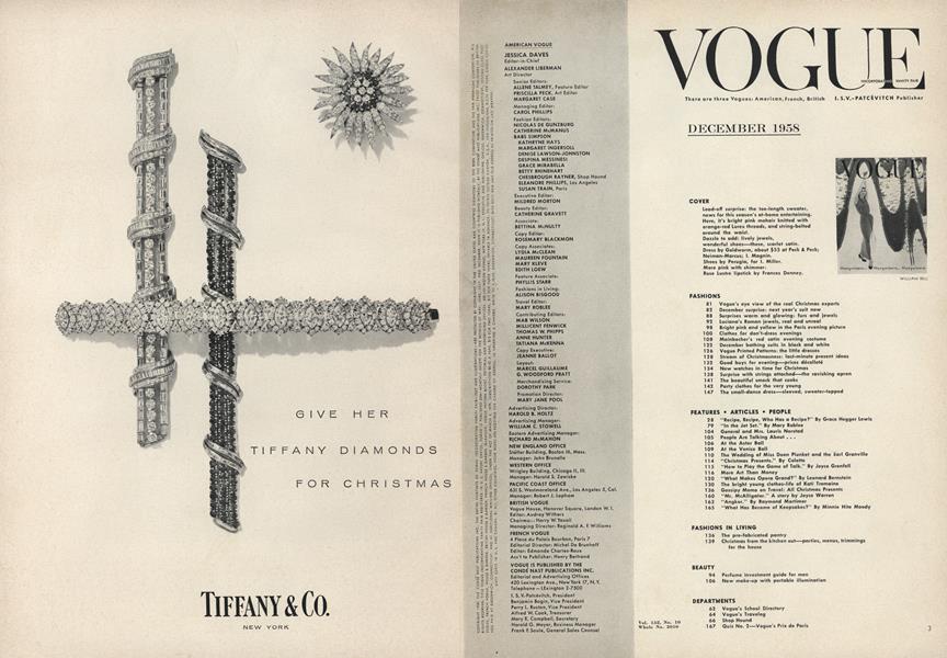 Cover Look | Vogue | DECEMBER 1958